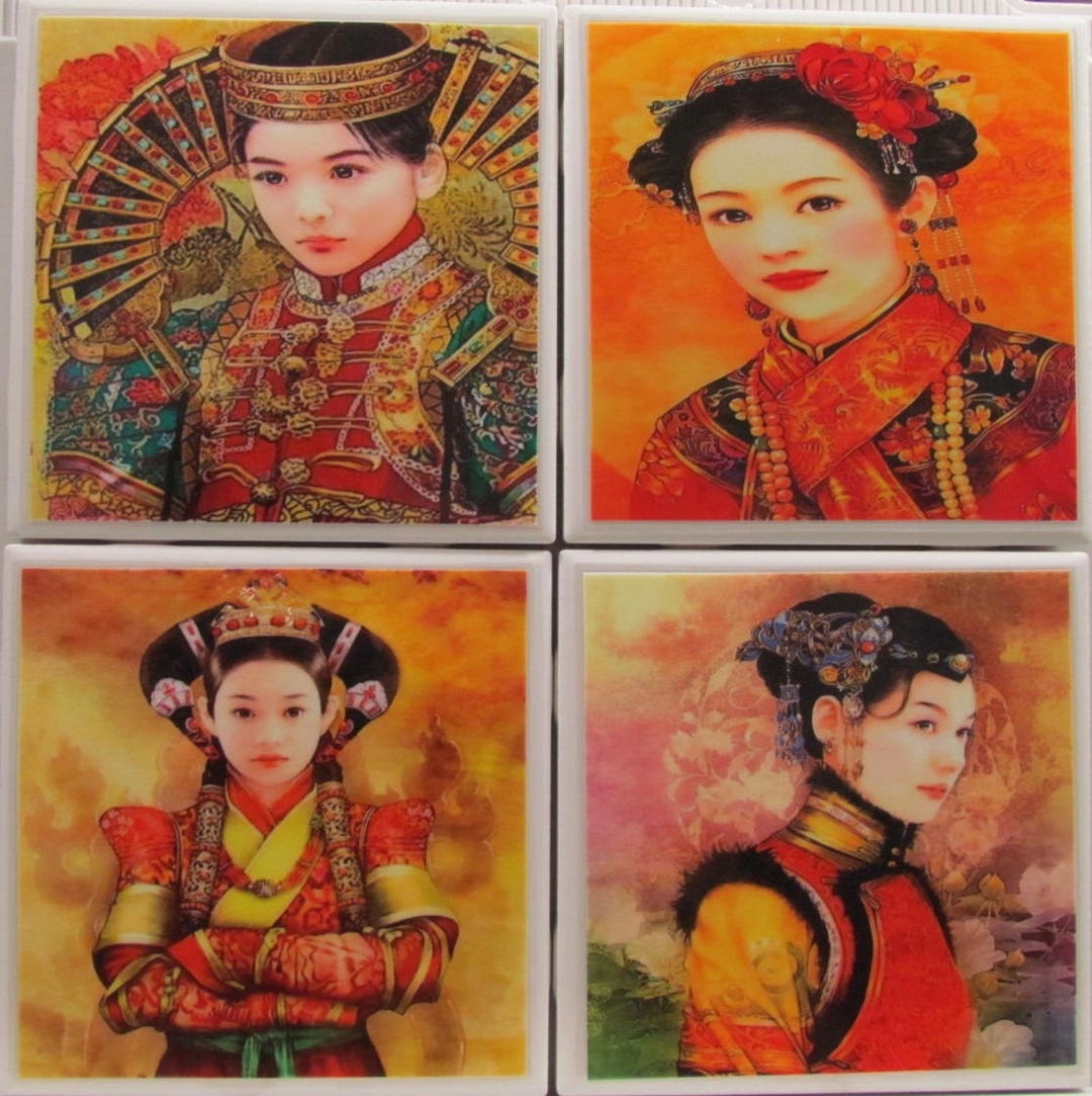 Ceramic Tile Coaster - Ming Dynasty - Set of 4 - (buy 2 Sets - Get 1 ...