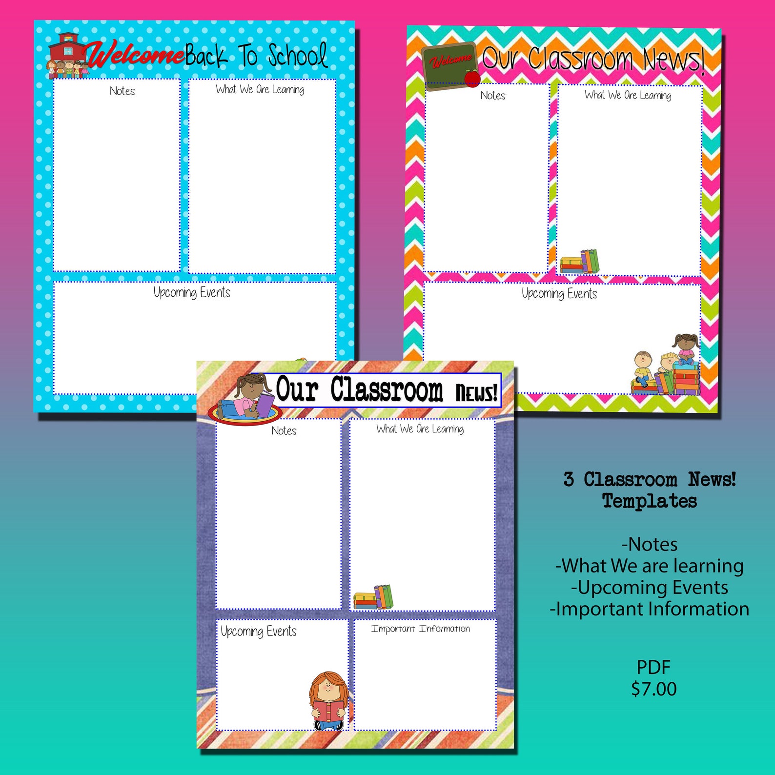 3 Our Classroom News Templates - Etsy