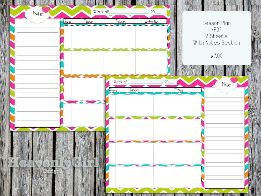 Teacher's Lesson Plan Retro - Etsy