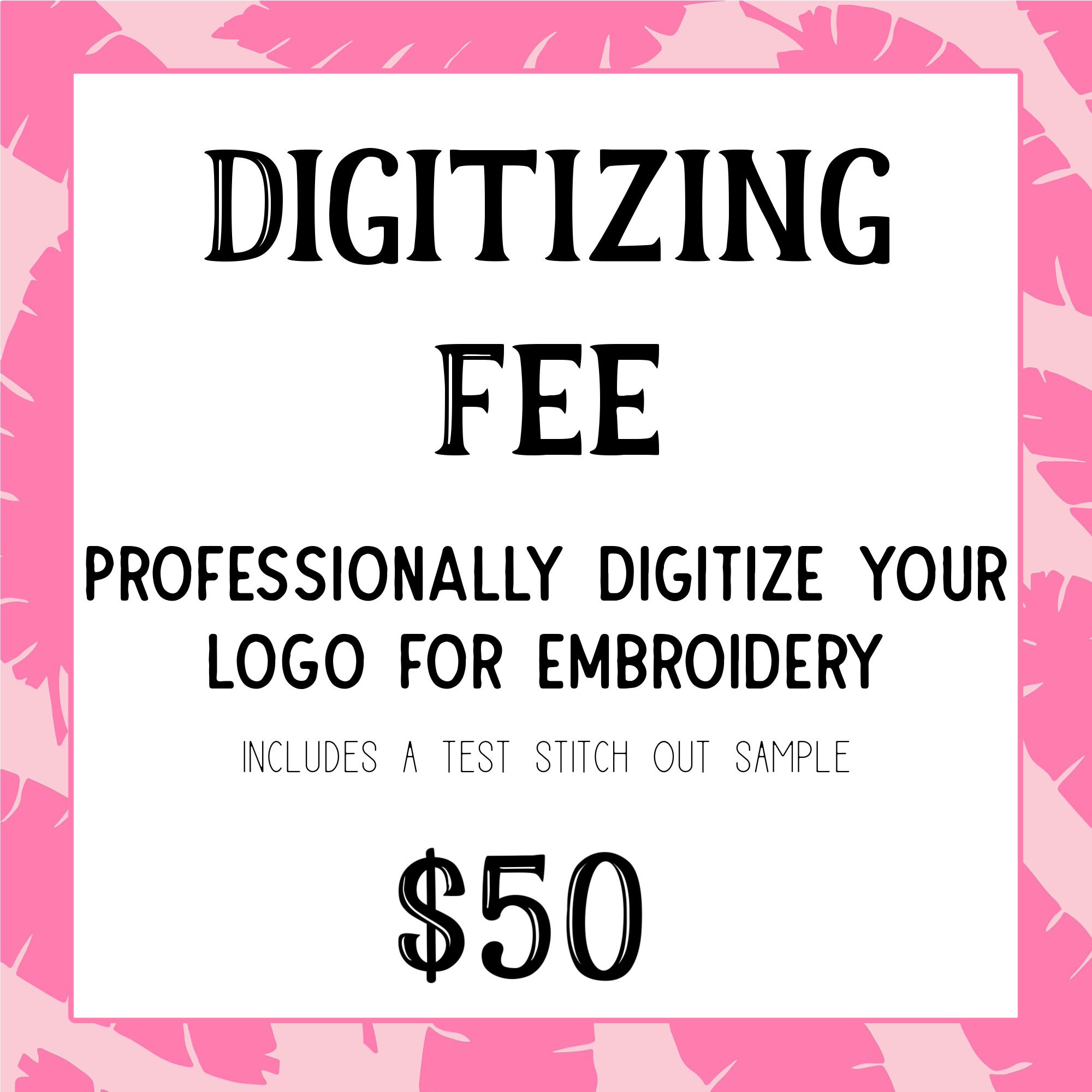 Digitizing Fee Professionally digitize your business logo for | Etsy Digitizing Fee Professionally digitize your business logo for | Etsy