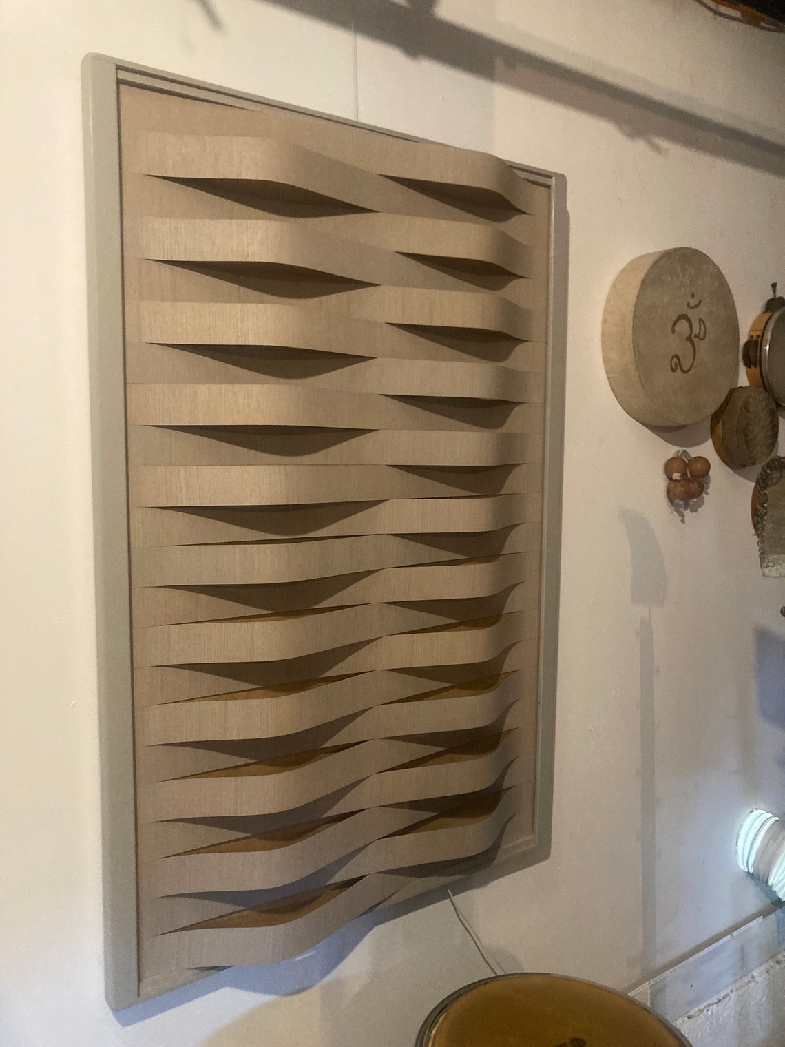 White Oak Acoustic Treatment Art Sound Diffuser With Led Backlighting ...