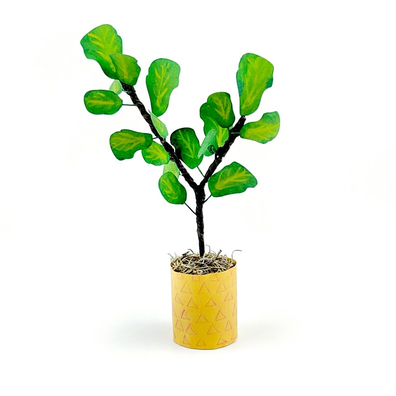 Fiddle Leaf Fig Mini Paper Plant Sculpture Fiddle Fig Tree - Etsy