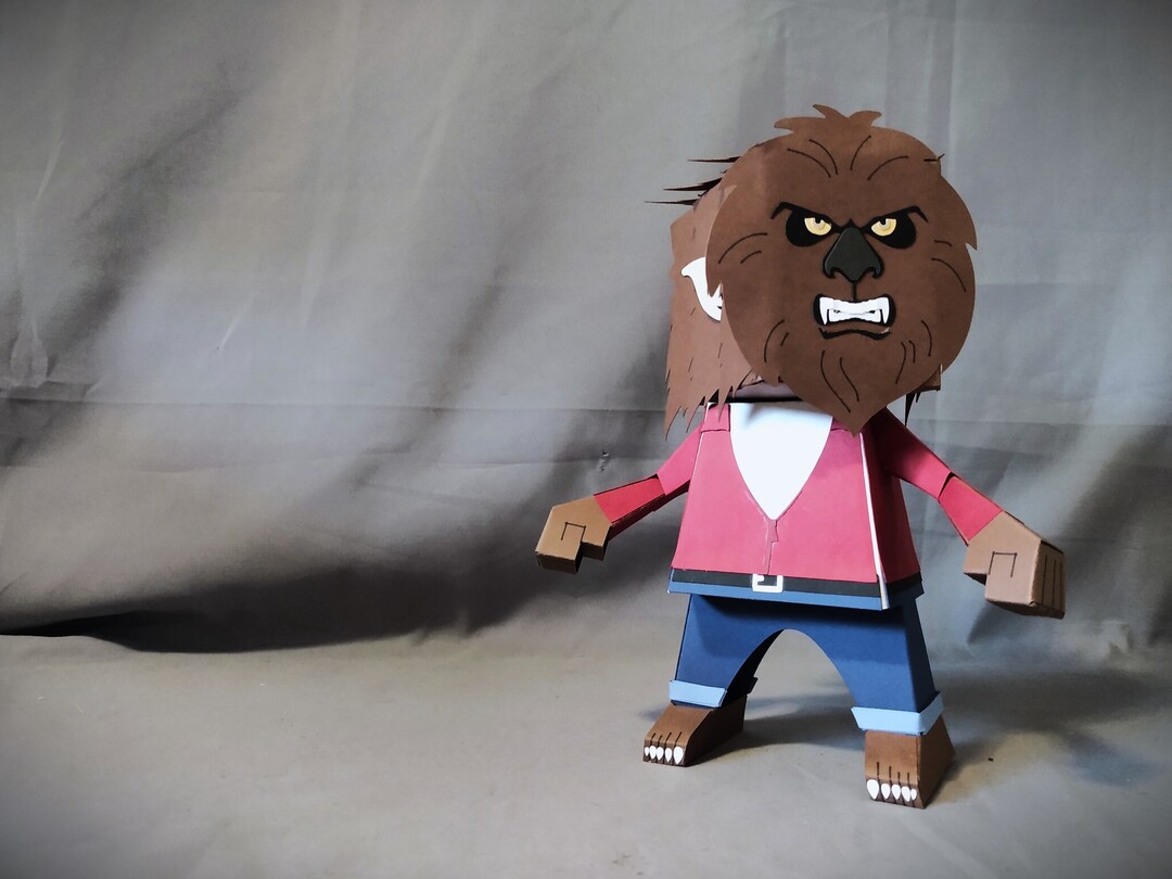 Cube Dude: the Wolfman Papercraft - Etsy