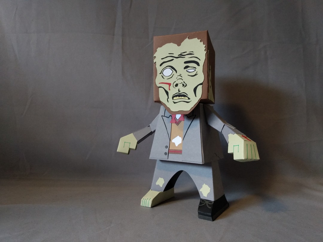 Cube Dude: the Zombie - Papercraft - Etsy
