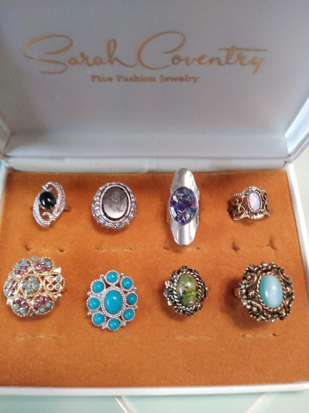 Sarah Coventry, FINE FASHION RINGS, Eight Different Styles, Mid Century ...