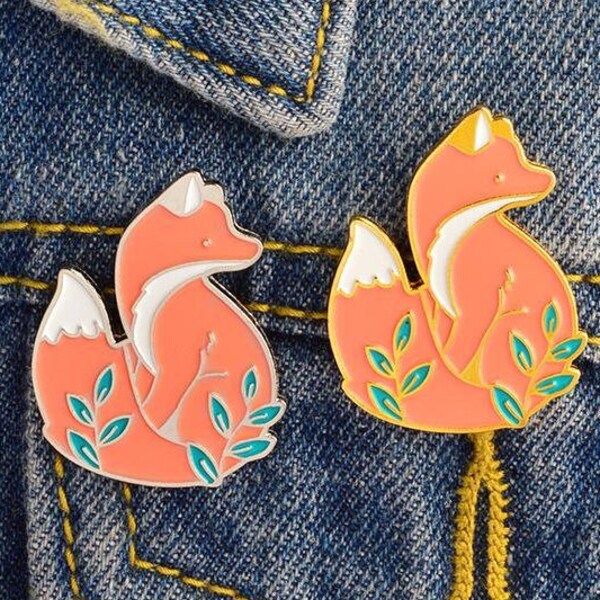 Fox Enamel Pin - Etsy