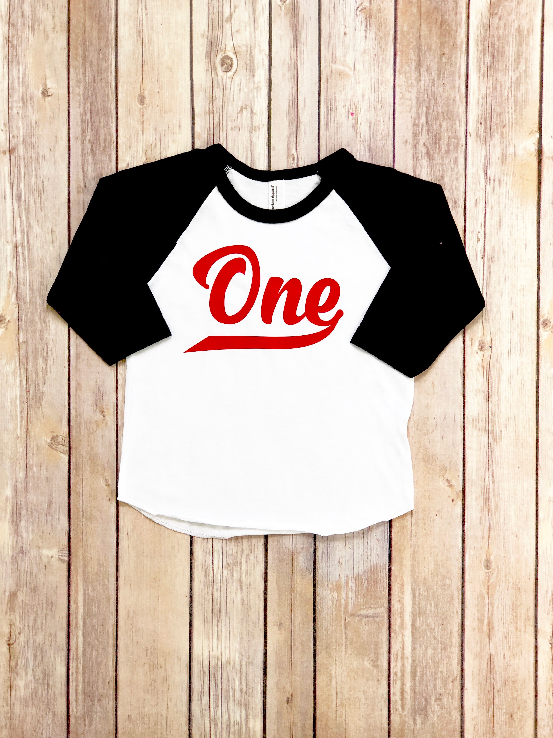 ONE birthday shirt Raglan tee for boys One shirt | Etsy