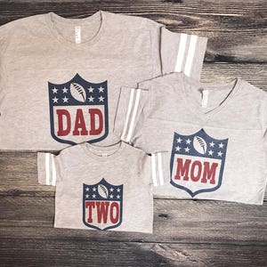 TWO Family Football tee football birthday shirt custom and | Etsy