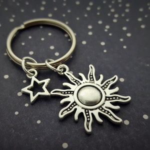 Sun and Moon Keyrings, Friendship Set, Celestial Keychains, BFF ...