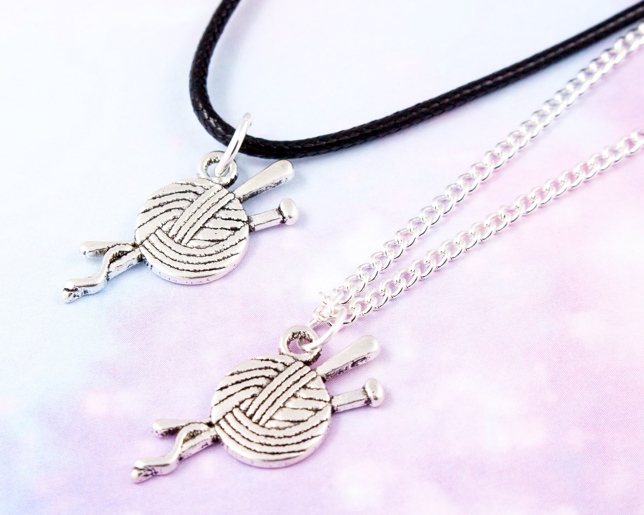 Ball of Wool Necklace Knitting Gifts Yarn Ball Necklace | Etsy UK