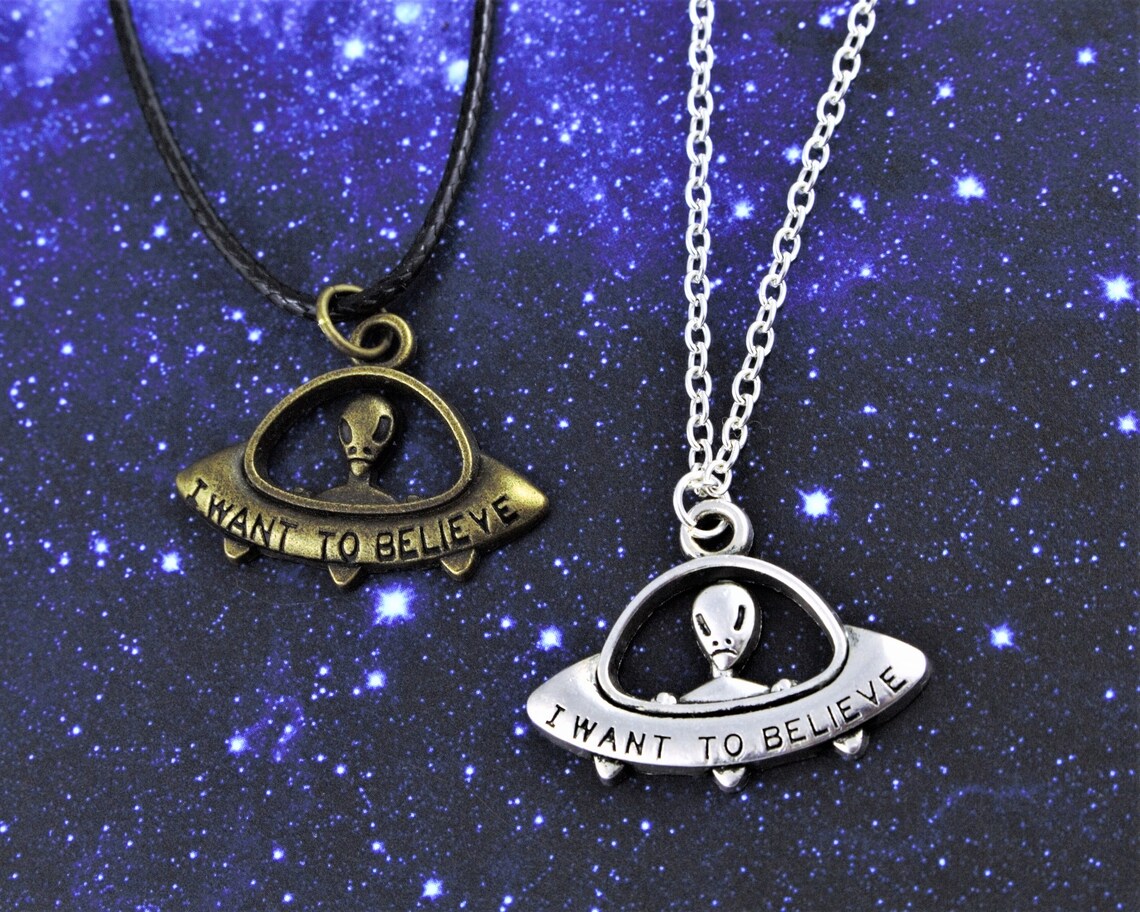 Alien Necklace UFO Necklace Space Jewellery I Want To | Etsy
