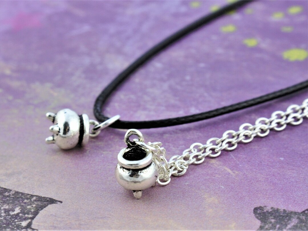 Cauldron Necklace Tiny Charm Jewellery Chain Cord or - Etsy
