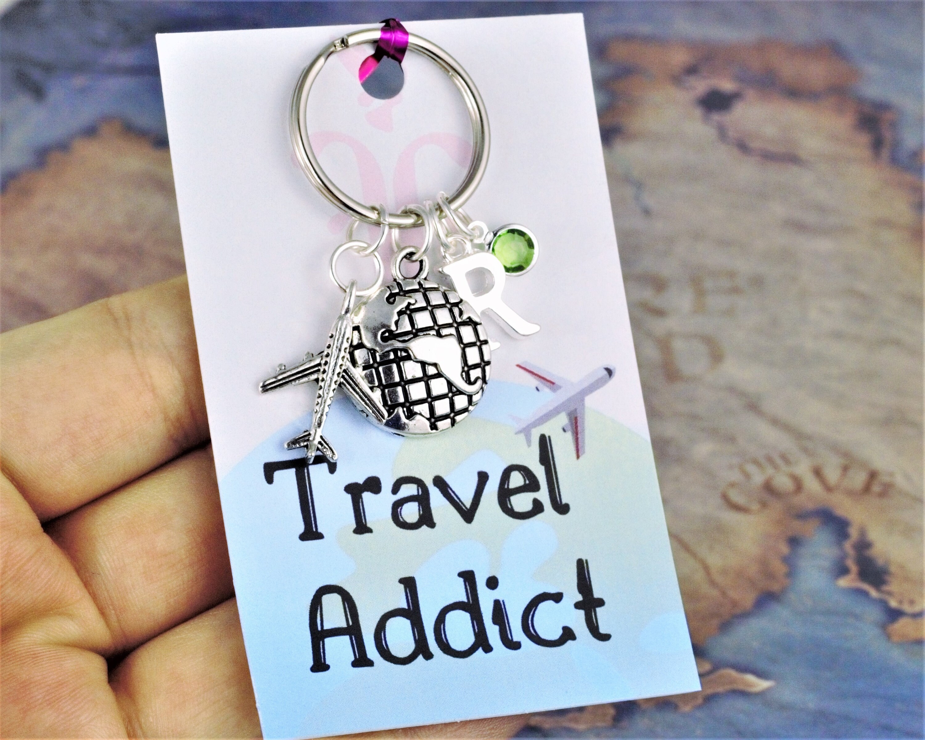 Travel Keyring Personalised Gift for Someone Who Loves | Etsy UK