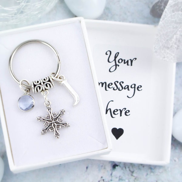 Snowflake Keychain - Etsy