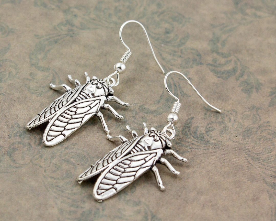 Beetle Earrings, Cicada Earrings, Insect Jewelry, Cockroach Earrings ...