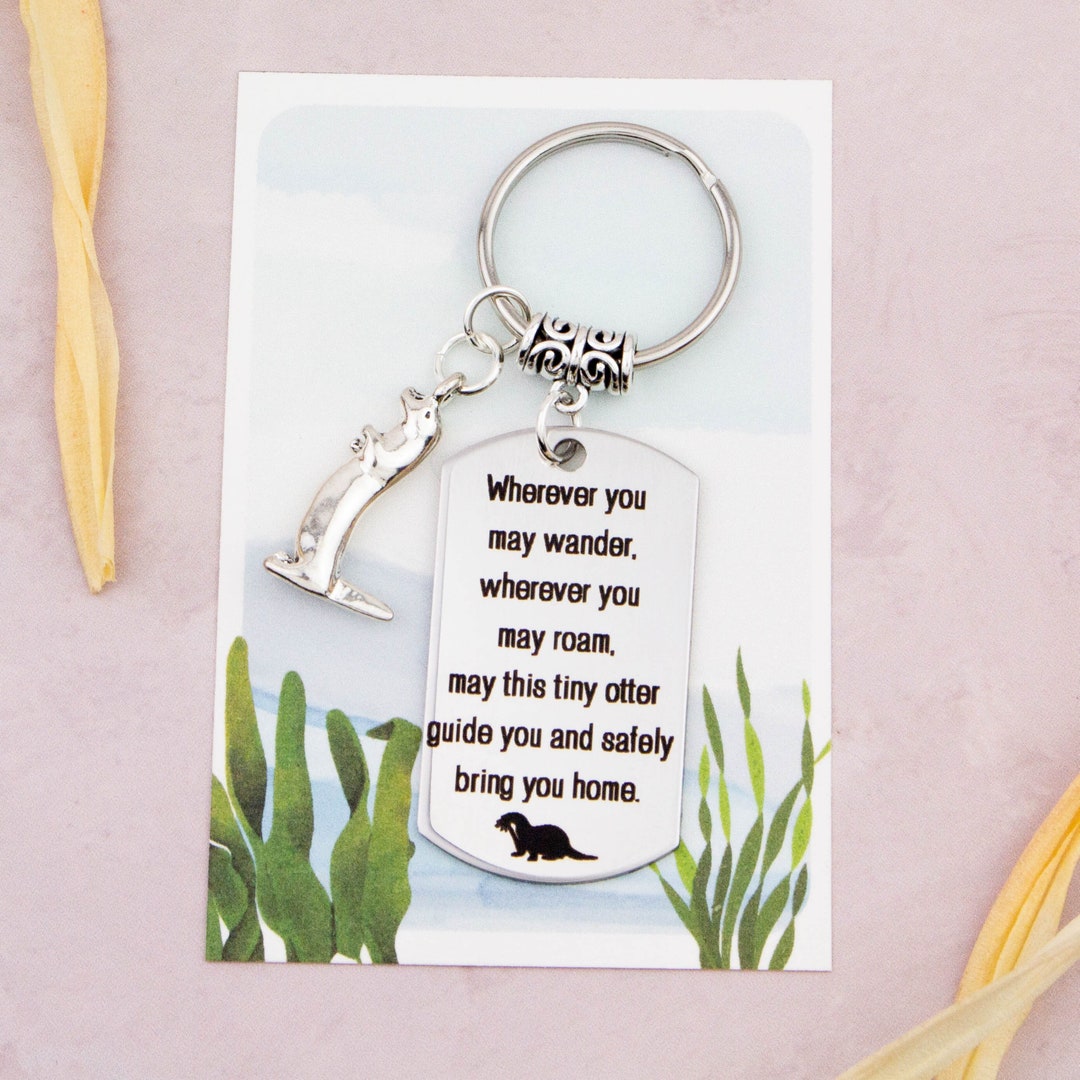 Otter Keyring, Travel Buddy Keychain, Animal Spirit Guide, Sea Otter ...