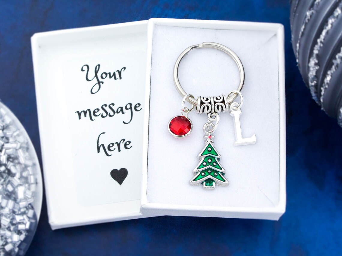 Christmas Keyring, Personalised Gift, Christmas Tree Gifts, Festive ...