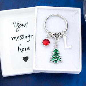 Christmas Keyring, Personalised Gift, Christmas Tree Gifts, Festive ...