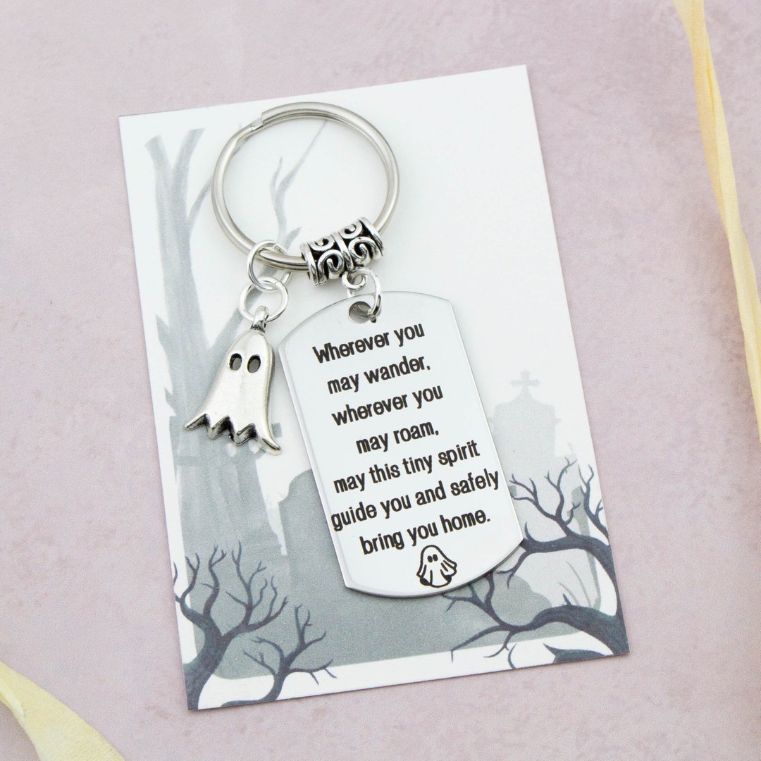 Ghost Keyring, Spirit Guide Keychain, Spooky Gifts, Gothic Travel ...