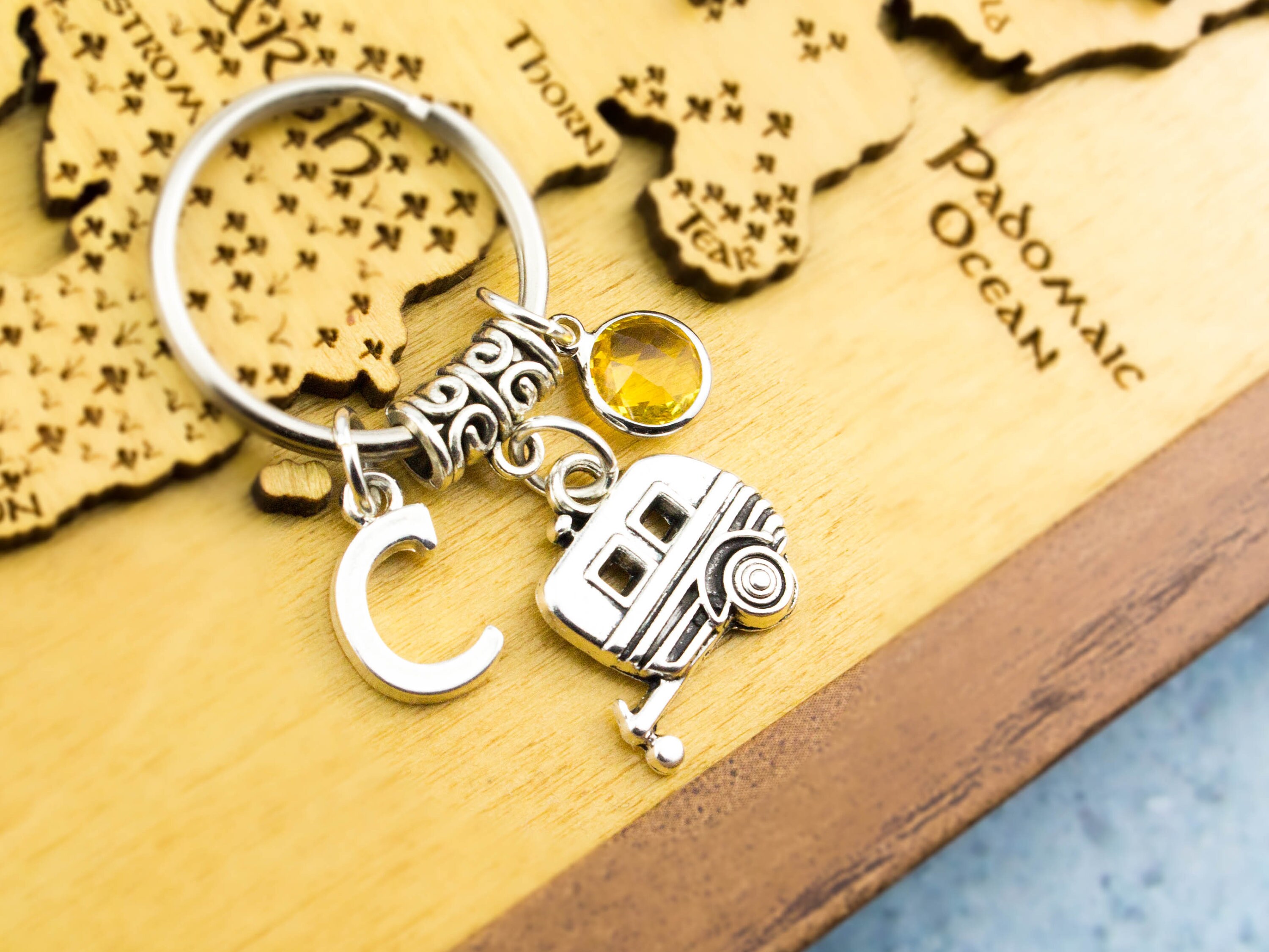 Caravan Keyring Personalised Gift Camper Keychain Caravan | Etsy