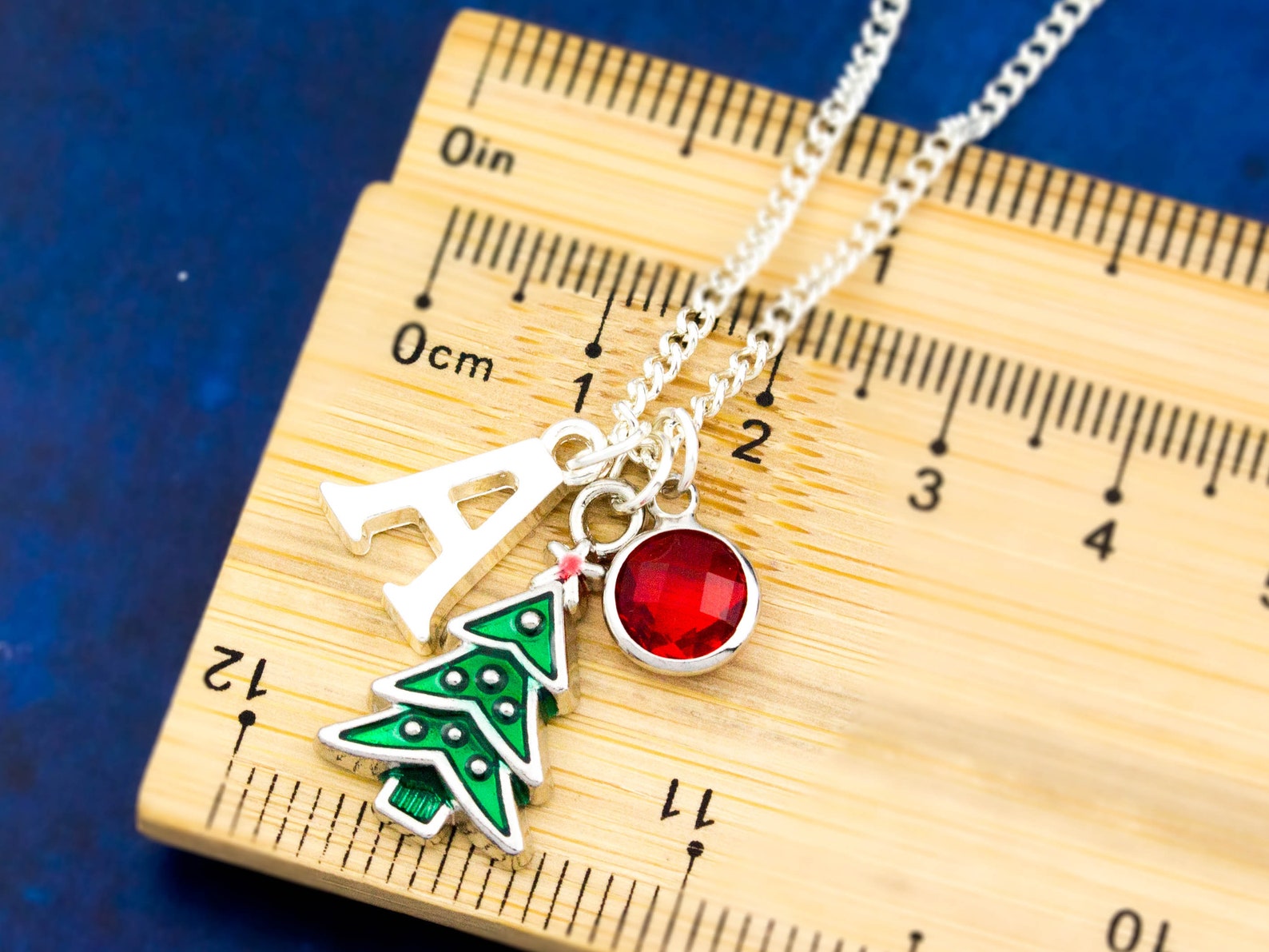 Christmas Tree Necklace Personalised Gift Festive Jewellery - Etsy UK