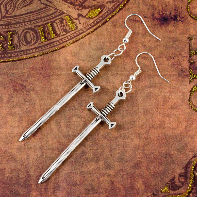 Sword Earrings - Etsy