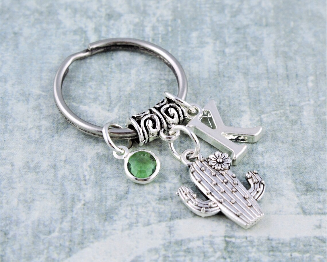 Cactus Keyring Personalised Gift Cactus Gifts Cactus | Etsy