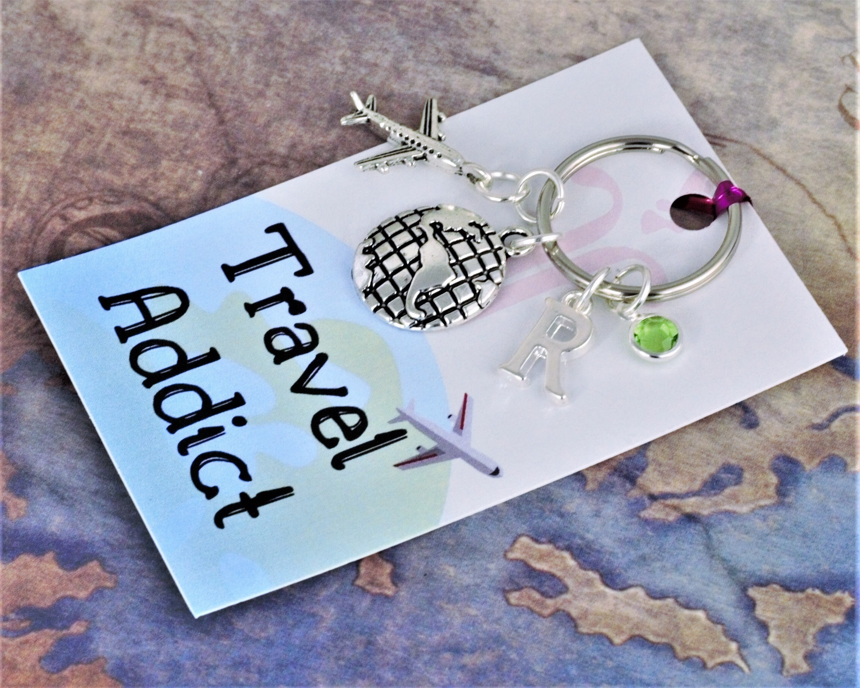 Travel Keyring Personalised Gift for Someone Who Loves | Etsy UK