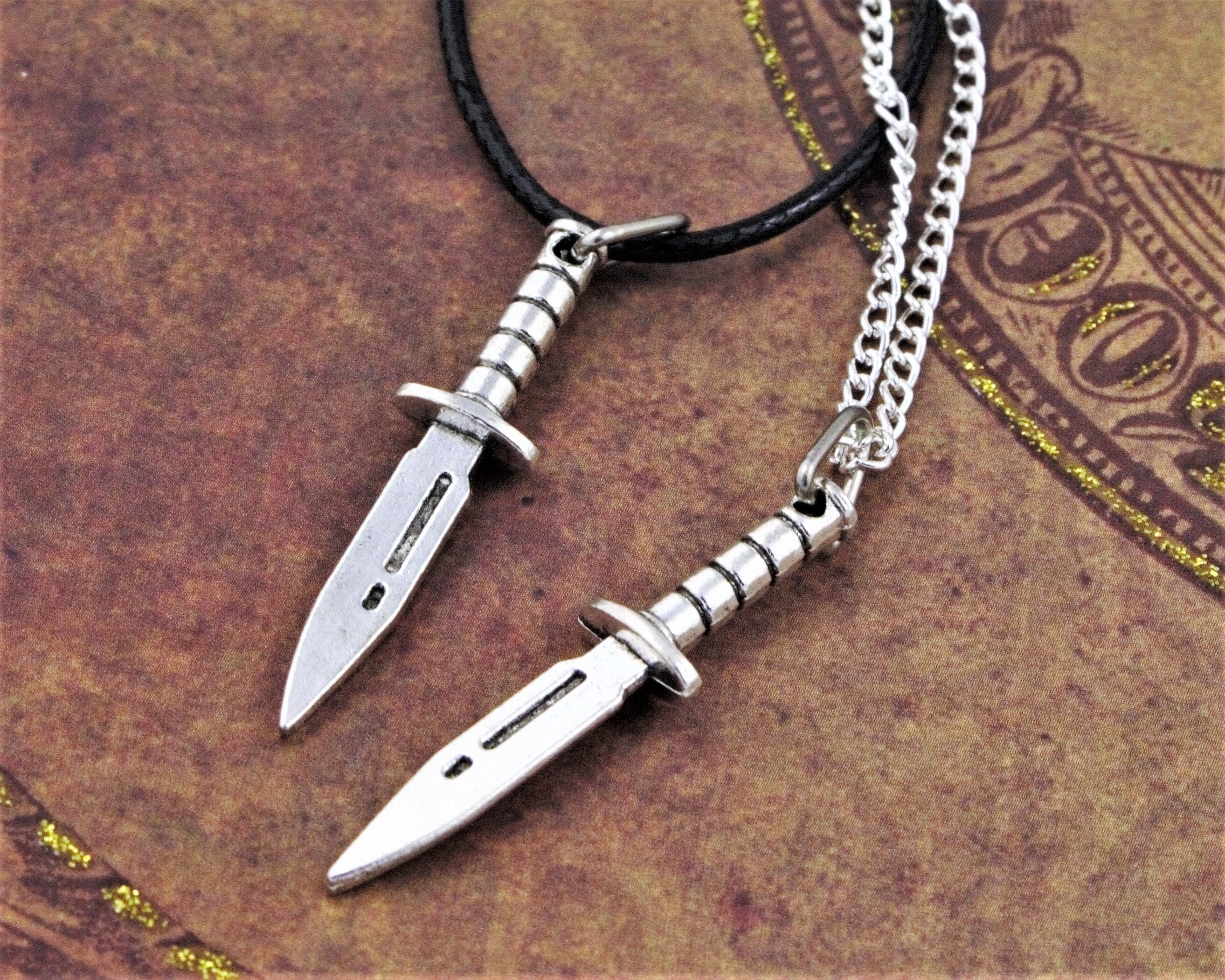 Dagger Necklace Knife Jewellery Gothic Jewelry Short Sword | Etsy