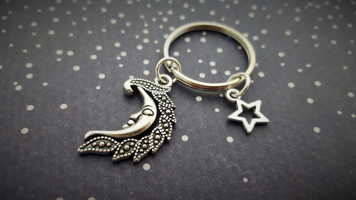 Sun and Moon Keyrings, Friendship Set, Celestial Keychains, BFF ...
