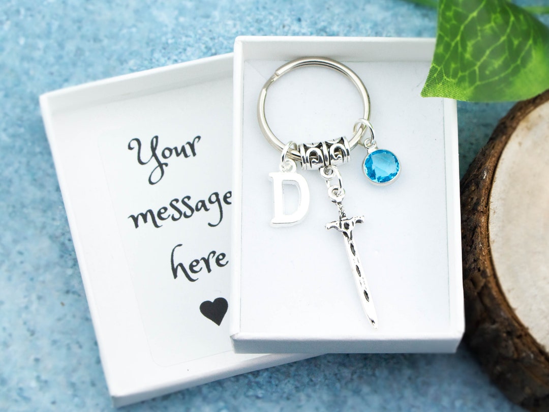 Sword Keyring, Personalised Gift, Fantasy Keychain, Viking Sword ...