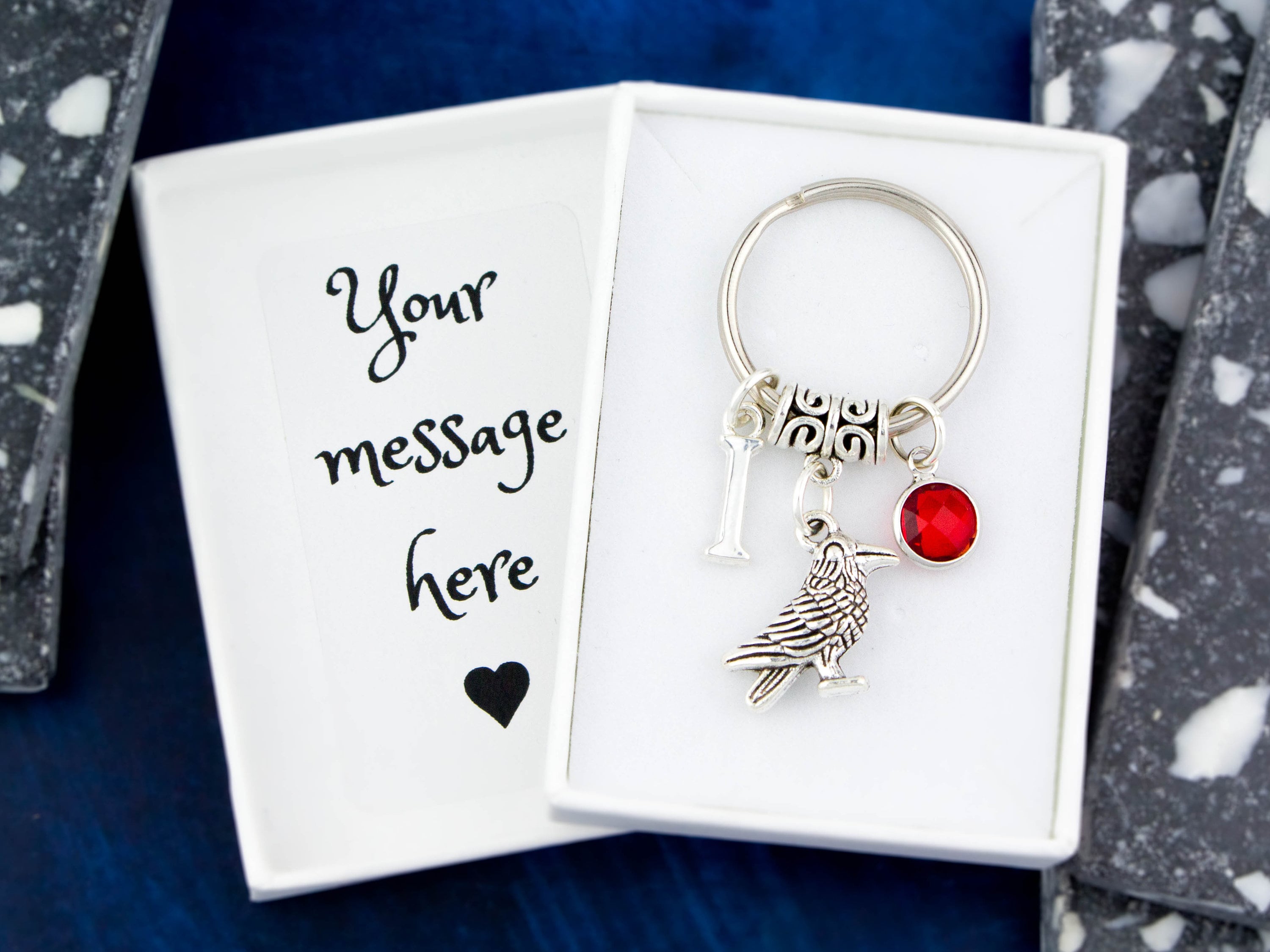 Raven Keyring Personalised Gift Crow Keychain Edgar Allen - Etsy UK