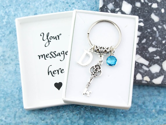 Silver Key Keyring Personalised Gift Fresh Start Gifts New | Etsy