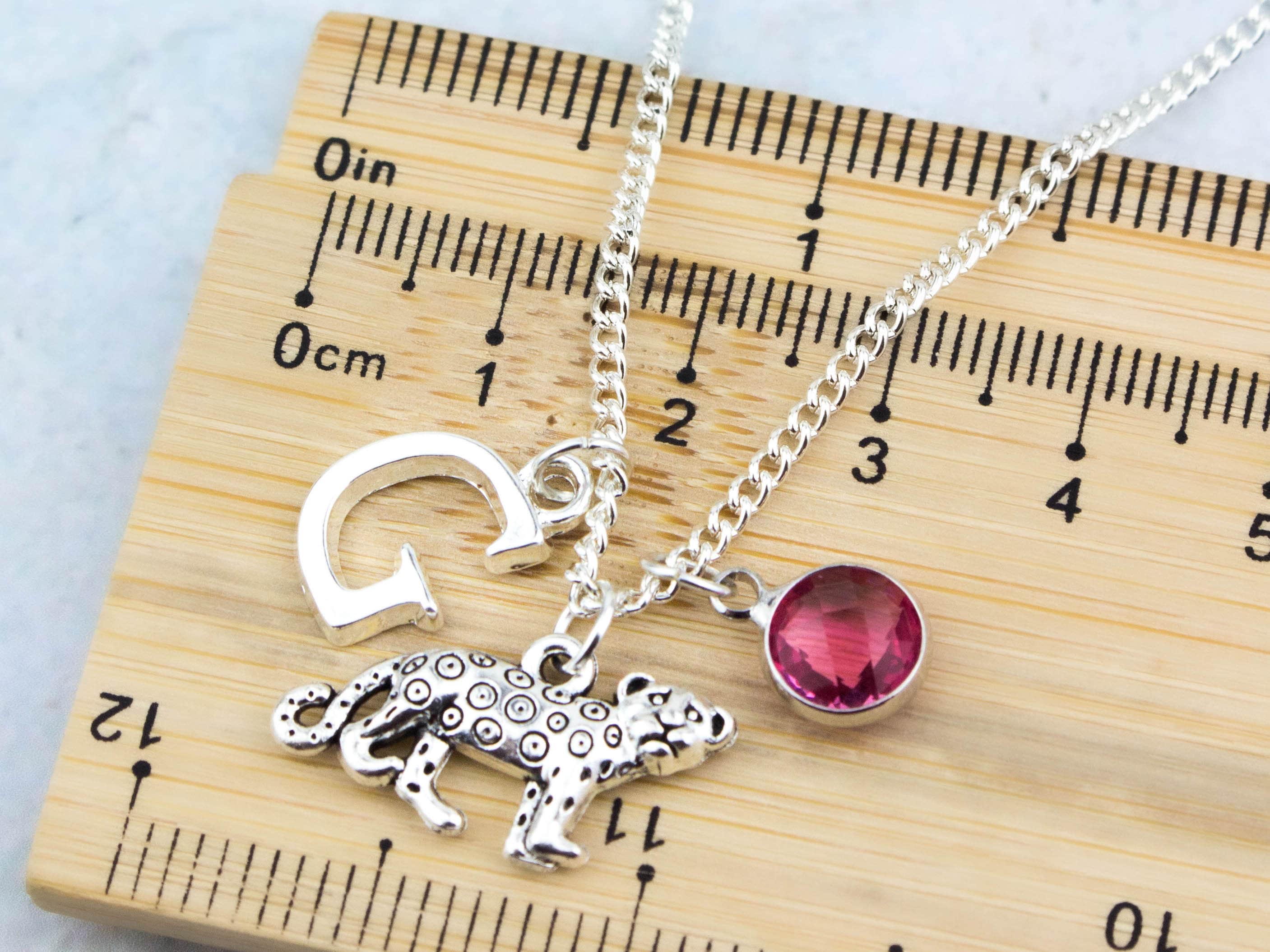 Leopard Necklace Personalised Gift Snow Leopard Jewelry - Etsy.de