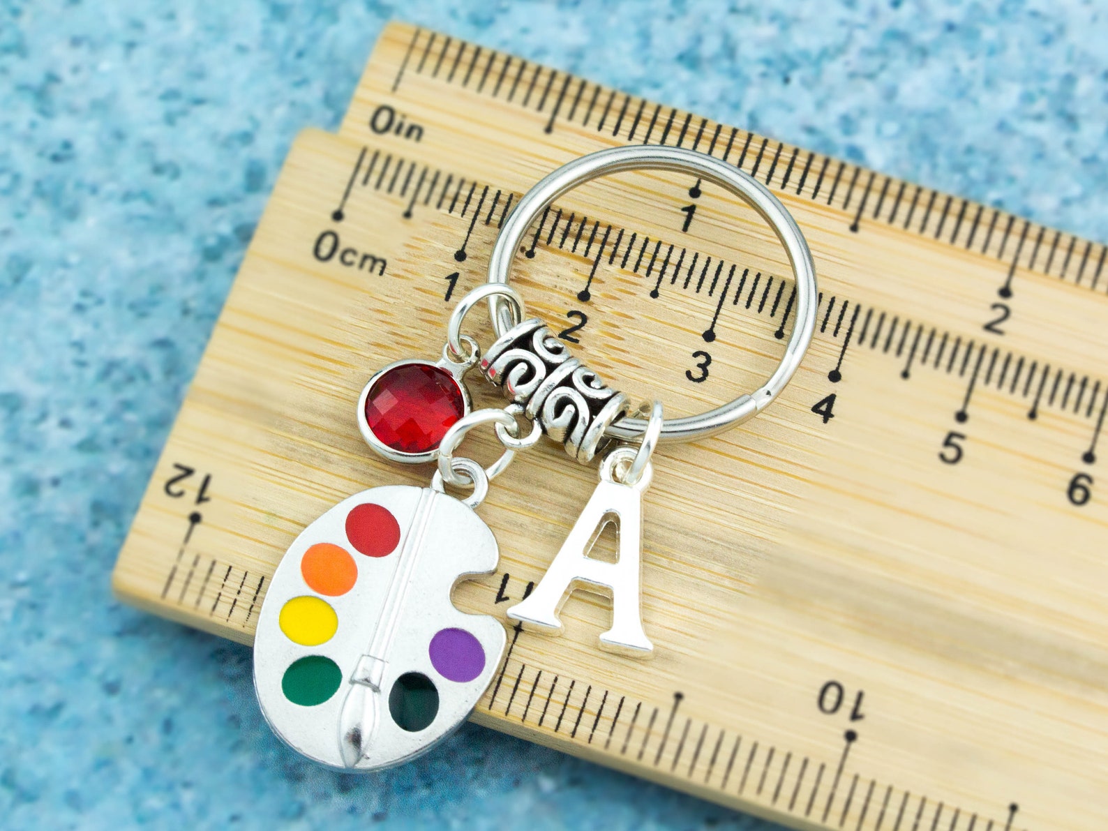 Paint Palette Keyring Personalised Gift Artist Keychain Art - Etsy UK