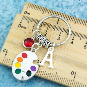 Paint Palette Keyring, Personalised Gift, Artist Keychain, Art Student ...