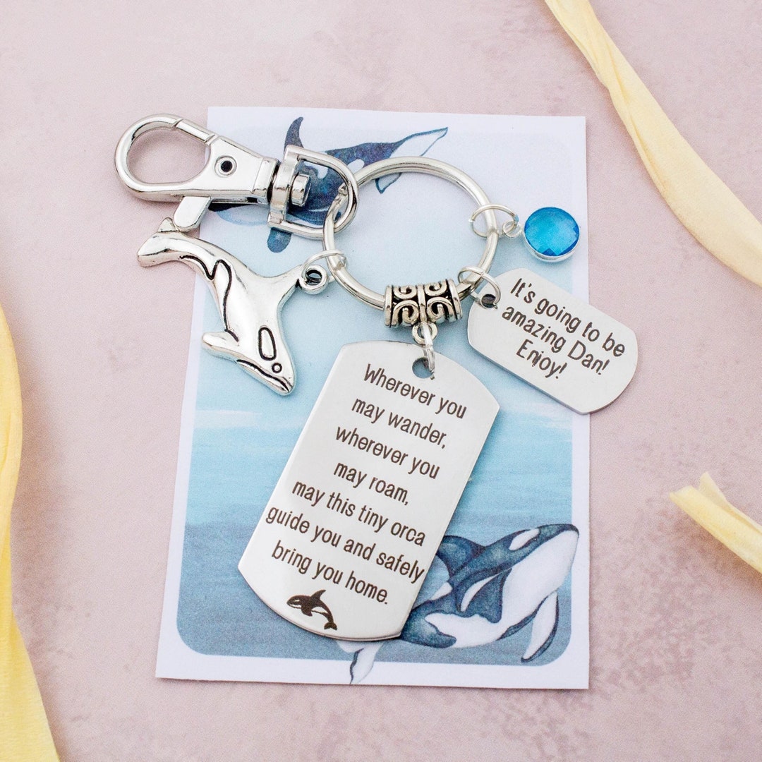 Personalised Orca Keychain, Killer Whale Keyring, Spirit Animal Gifts ...