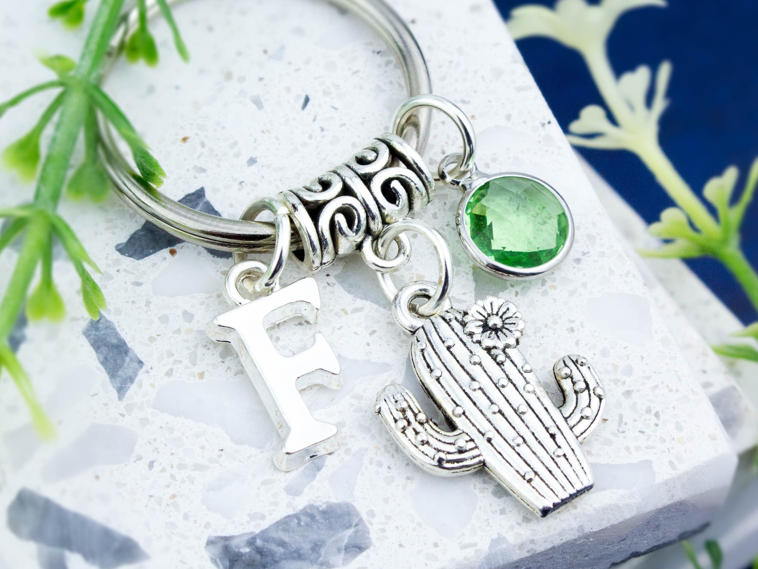 Cactus Keyring, Personalised Gift, Cactus Gifts, Cactus Keychain ...