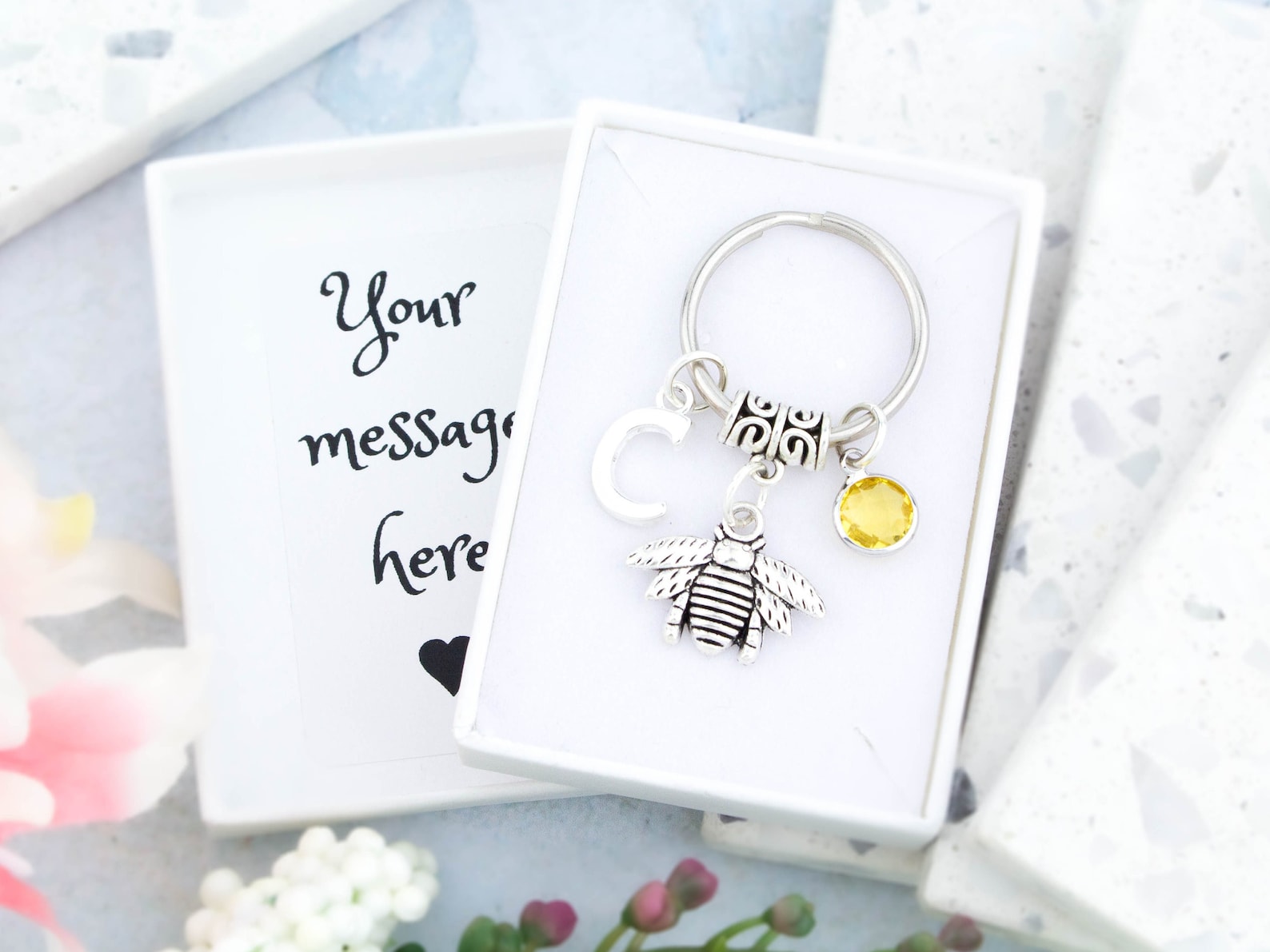 Bee Keyring Personalised Gift Bee Gifts Bumble Bee Gifts - Etsy UK