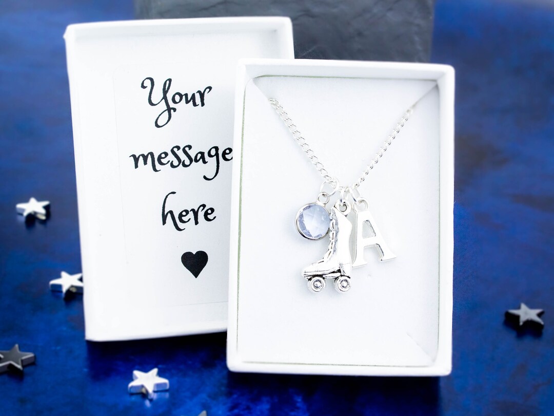 Roller Skate Necklace, Personalised Roller Skating Gift, Roller Skate ...
