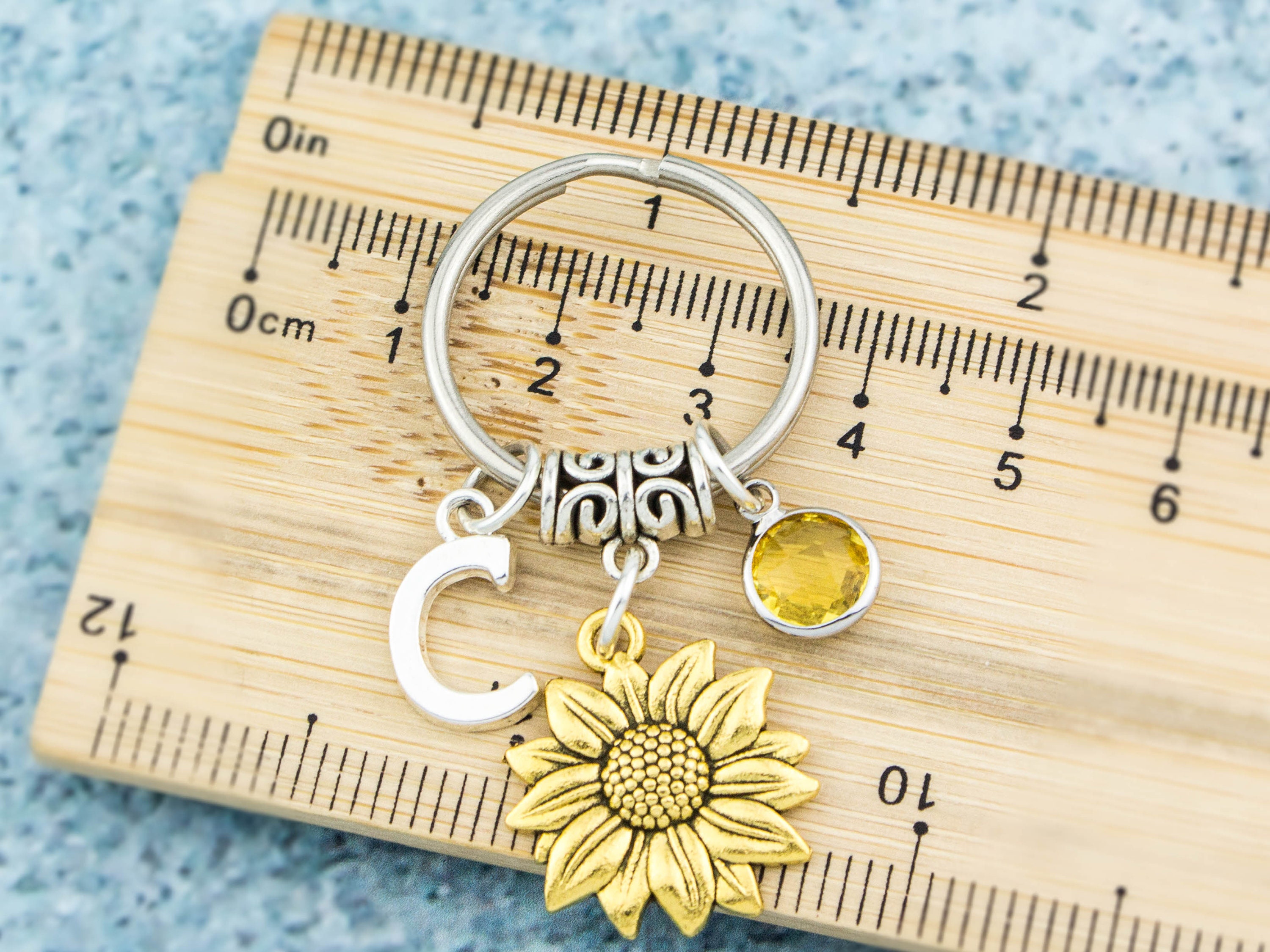 Sunflower Keyring Personalised Gifts Sunshine Keychain - Etsy UK