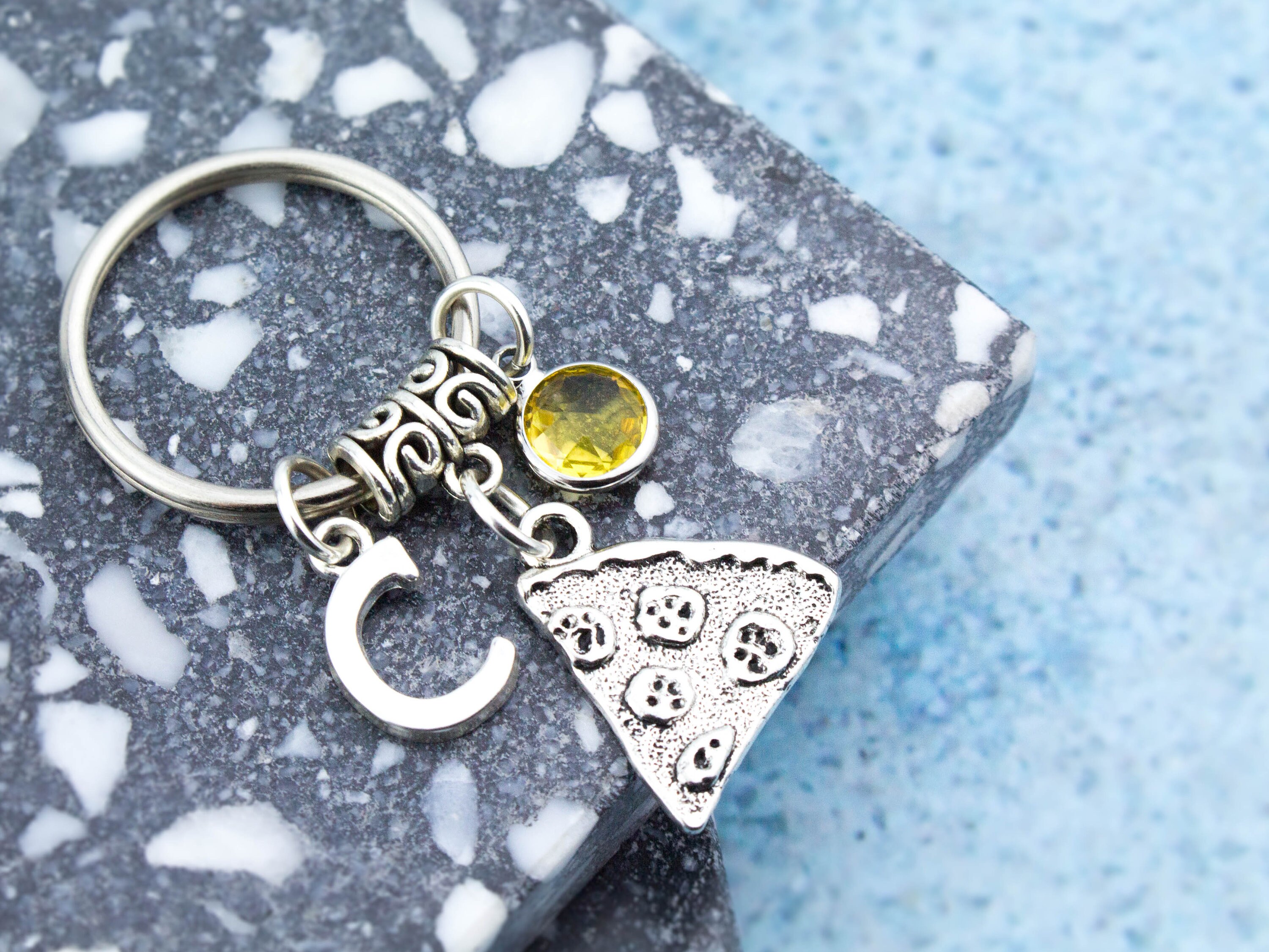 Pizza Keyring Personalised Gift Pizza Slice Keychain Pizza | Etsy UK