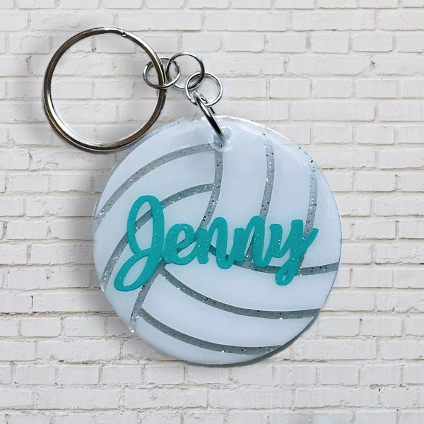 Volleyball Keychain - Etsy