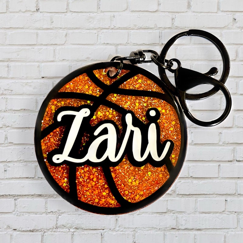 Basketball Keychain - Etsy