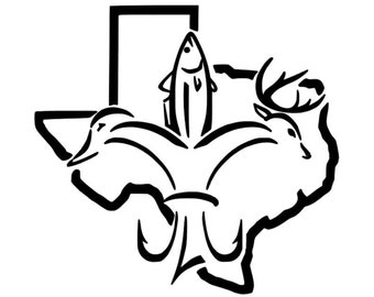 Texas Mallard Duck Decal/sticker ANY Size - Etsy