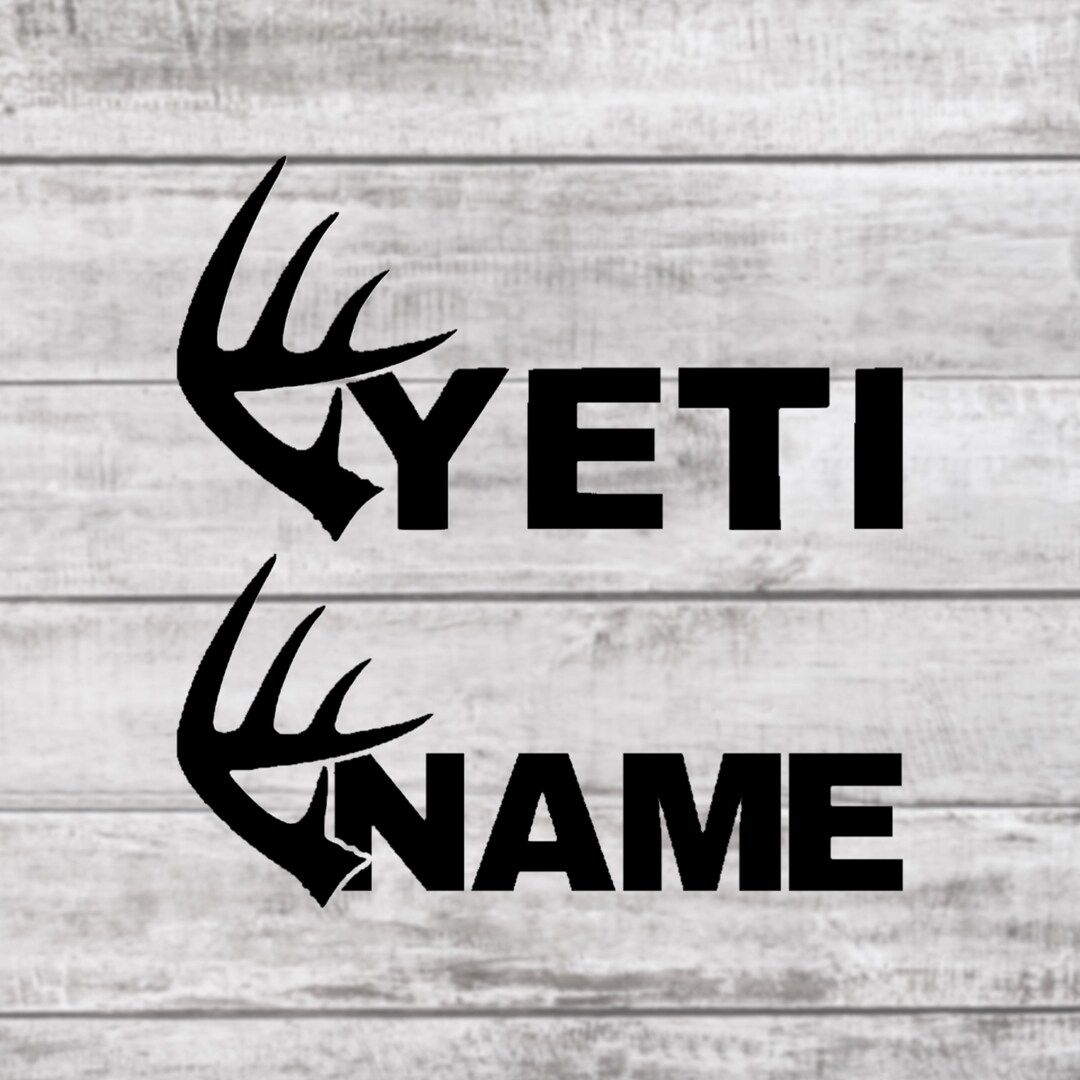 Custom Yeti Deer Antler Decal (ANY Size!) | Custom Deer Antlers Decal/sticker | Deer Horn Decal ...