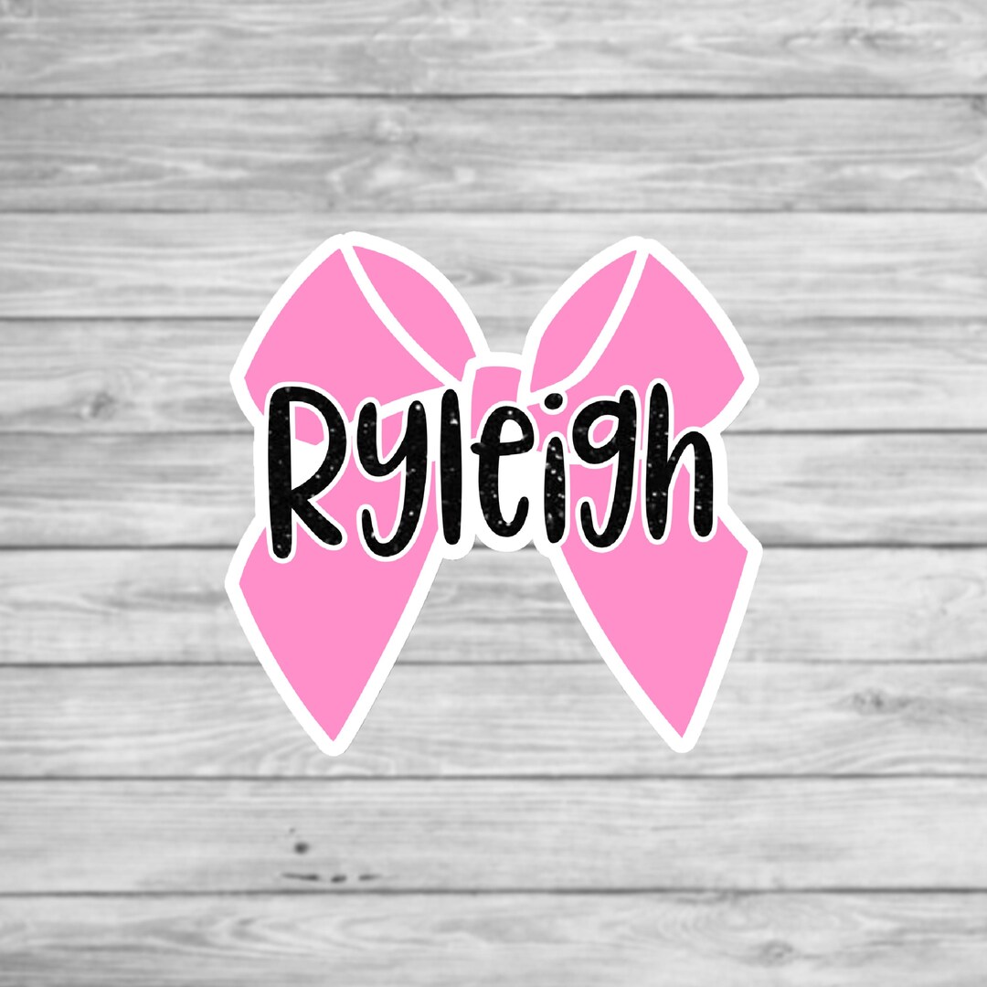 Custom Hair Bow Decal/sticker (ANY Size!) | Cheer Bow Sticker ...