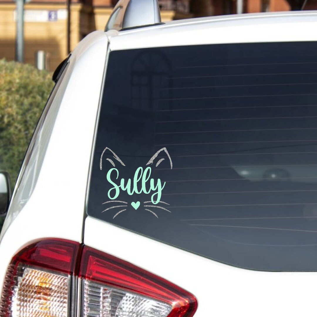 Custom Cat Ears & Whiskers Decal/sticker (ANY Size!) - Etsy