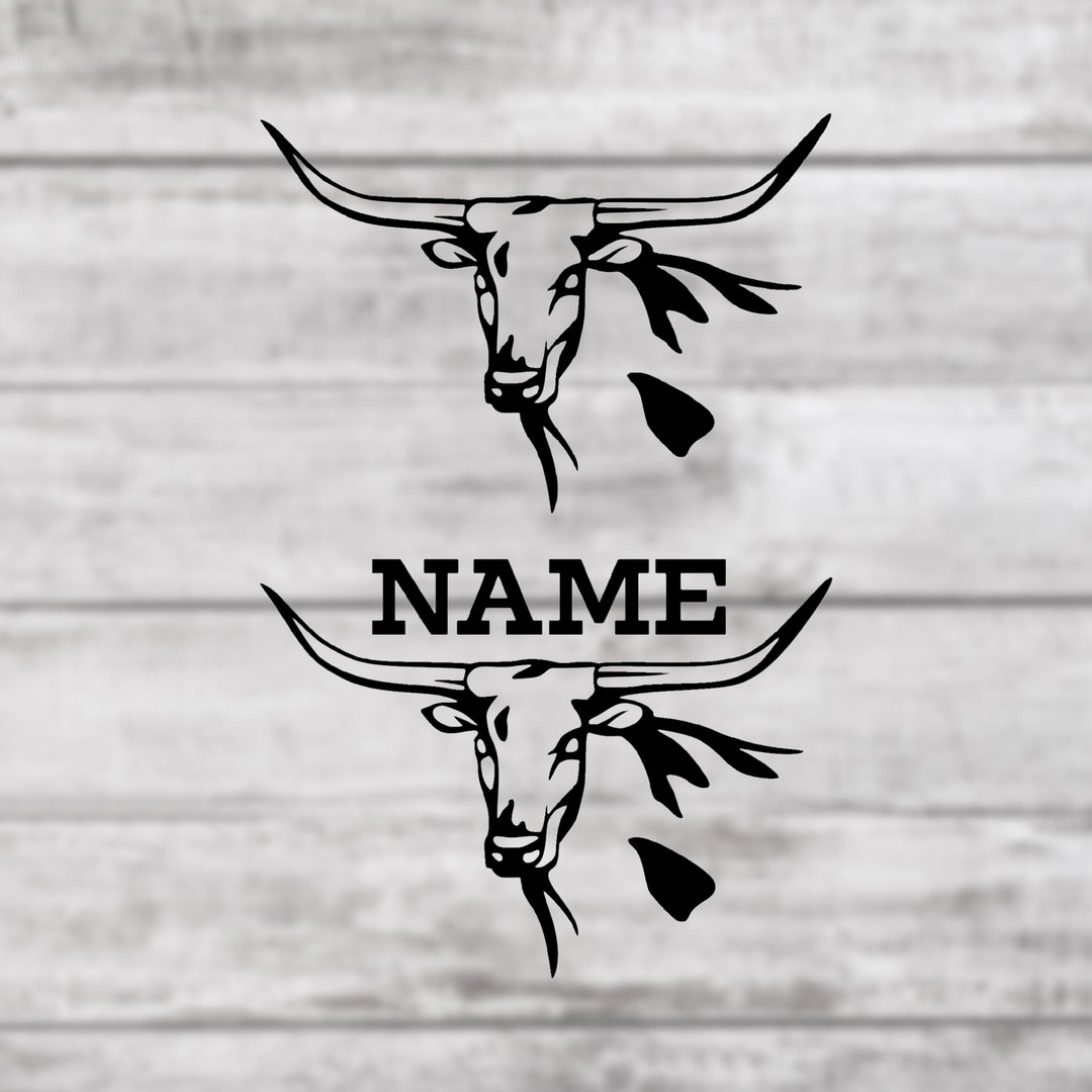 Custom Longhorn Bull Decal/sticker (ANY Size!) - Etsy