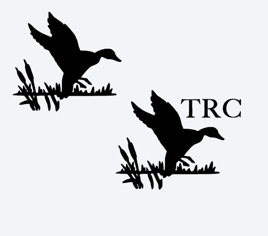 Custom Duck In-flight/duck Flying Landing in Grass Decal/sticker (ANY ...